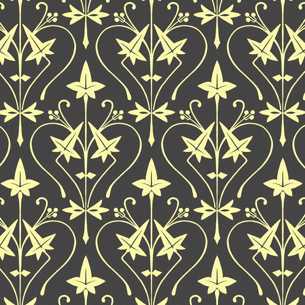 Owen Jones Ivy Leaf Design Furnishing Fabric