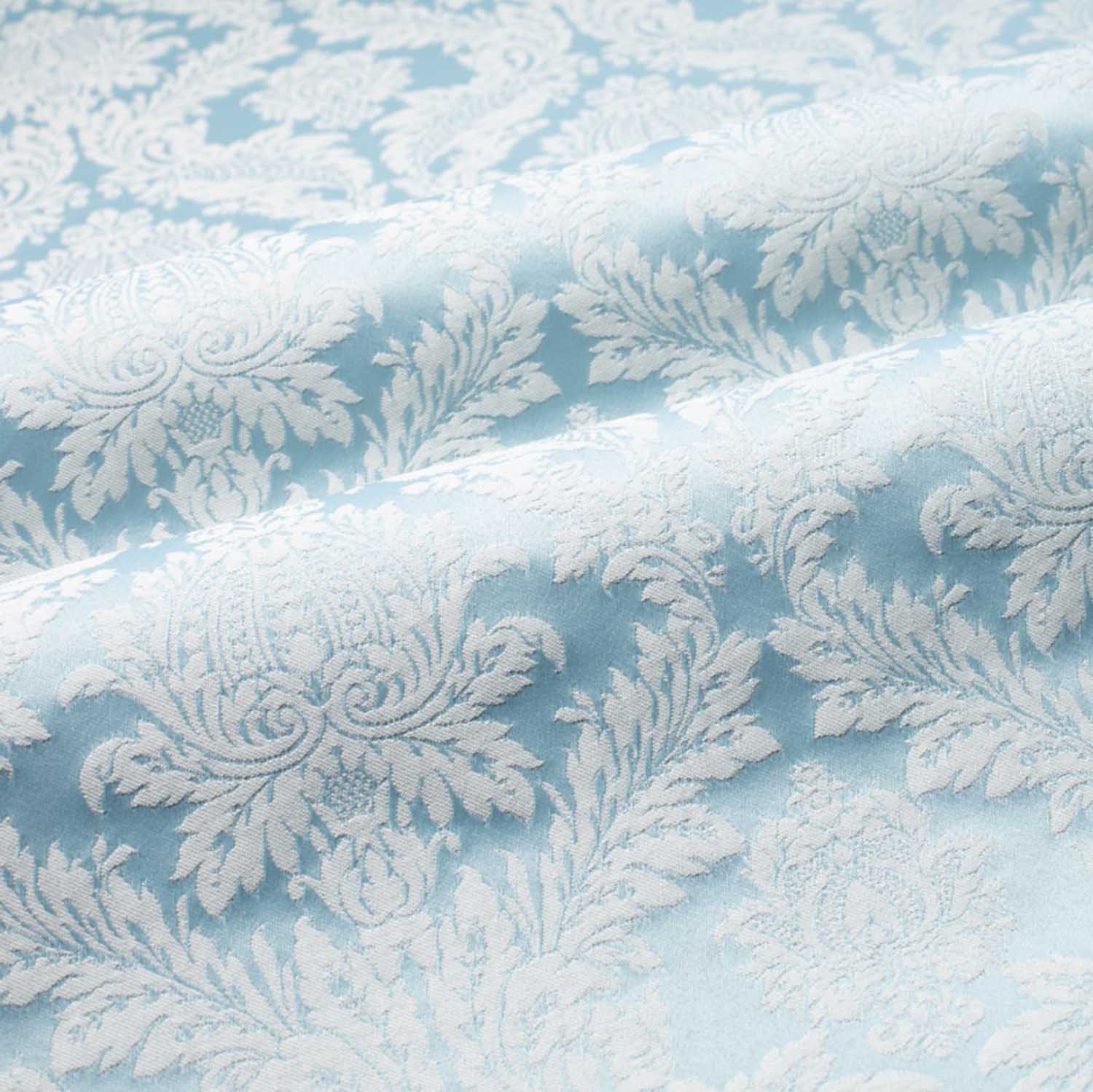Elegant Patterned Blue Damask Curtain and Upholstery Fabric | Raphael ...