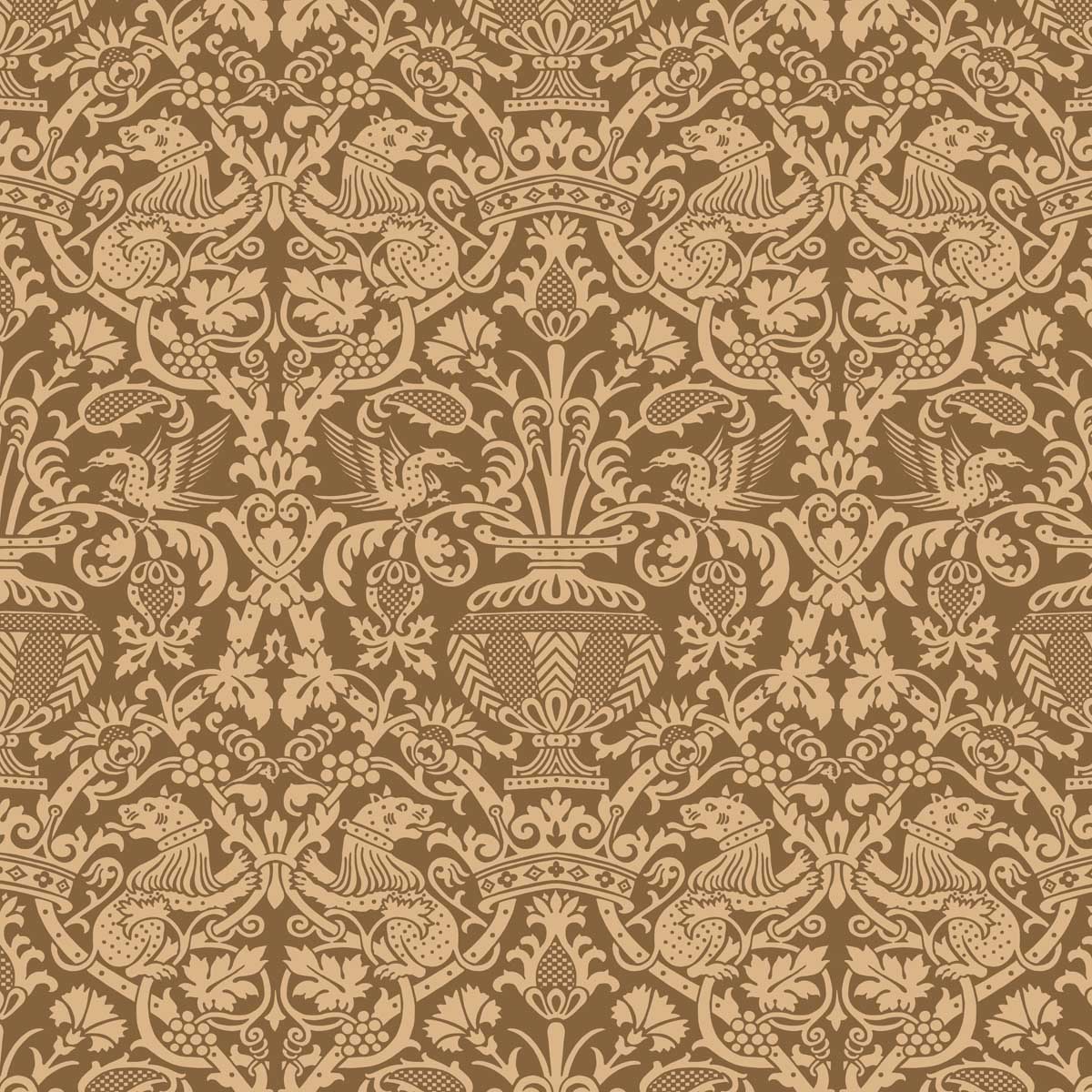 Thomas Wardle 16th Century Design Leopard Lioness Curtain Upholstery Fabric